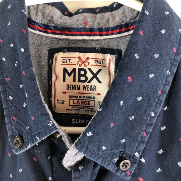 MBX Denim wear | Shirts | Bmx Denim Wear Large Slim Fit | Poshmark